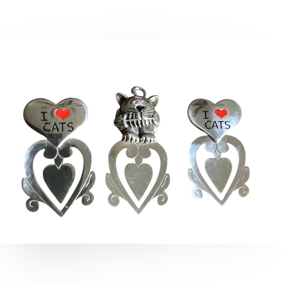 Brighton | Office | Brighton Silver Tone Enamel Bookmark Set Cat Themed ...